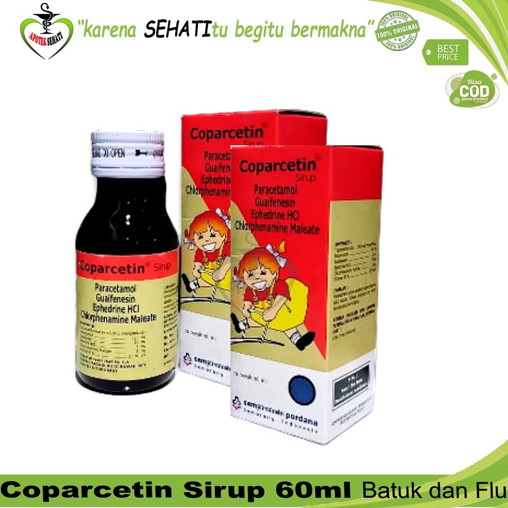 Jual COPARCETIN SIRUP 60ML FLU DEMAM BATUK PILEK ANAK | Shopee Indonesia