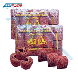 Jual TALI NYLON COKELAT CAP JEMPOL [1 SET / 20 ROLL] / BENANG LAYANGAN ...