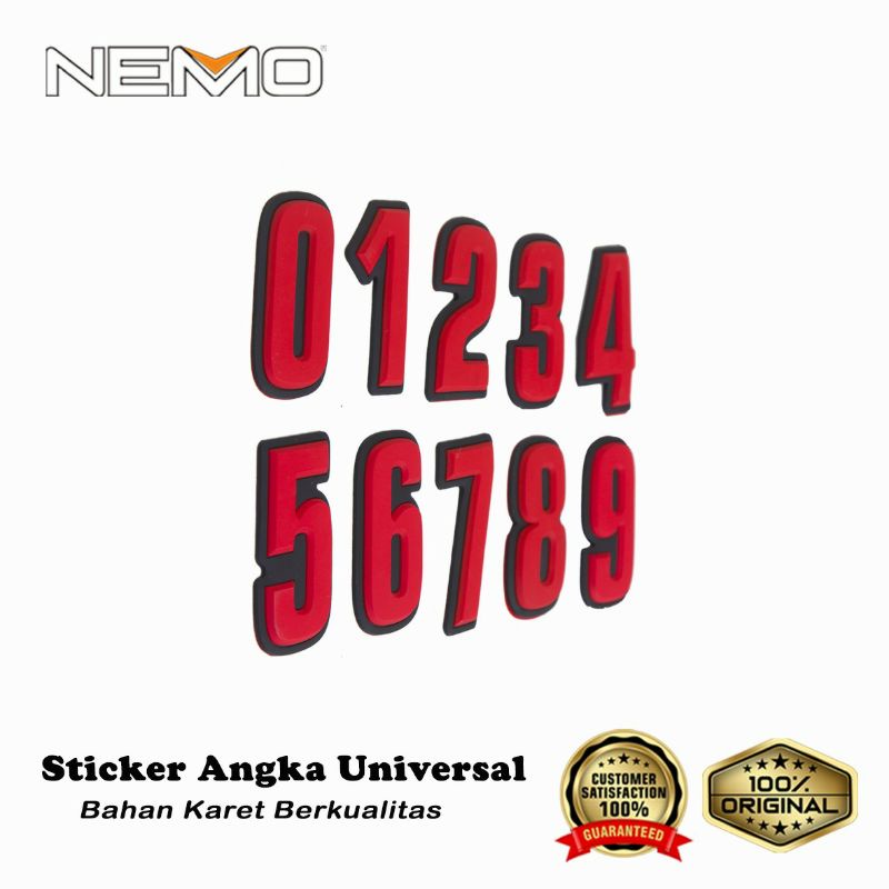 Jual Sticker Timbul 3 Dimensi Angka Universal | Shopee Indonesia