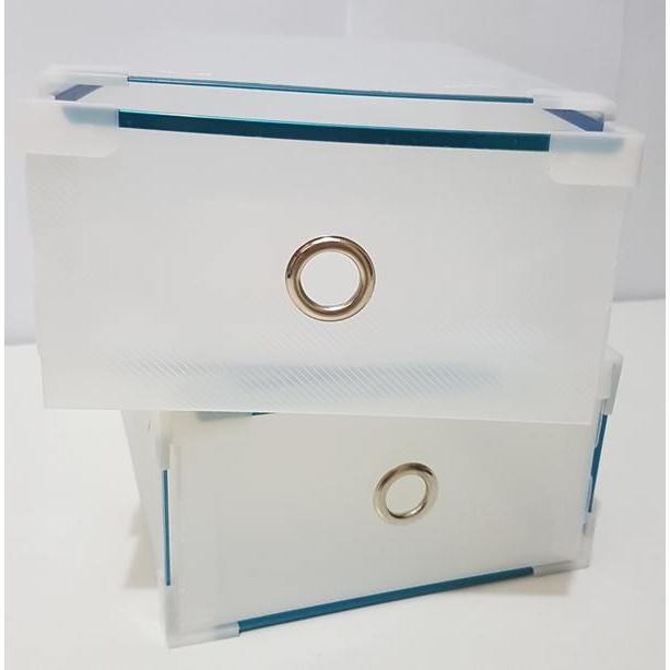 Jual KOTAK SEPATU TRANSPARAN SLIDE RING DENGAN SUDUT PLASTIK | Shopee ...