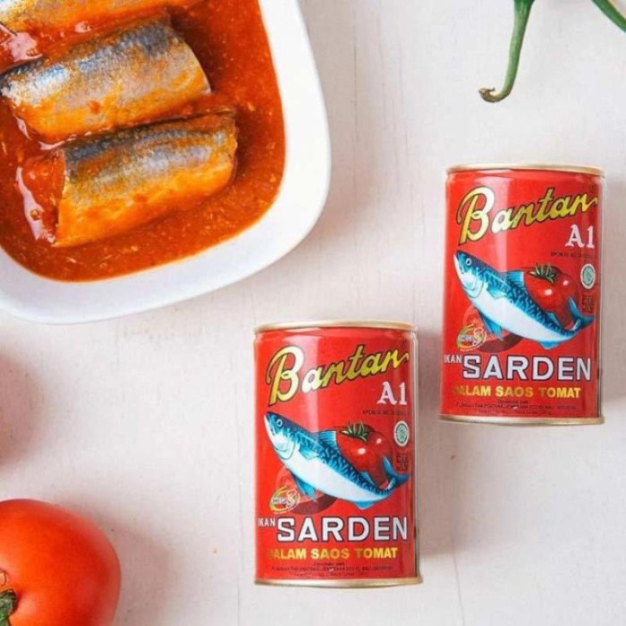 Jual Sarden Bantan saus tomat Merah dan ABC Sardines Cabai kaleng kecil ...