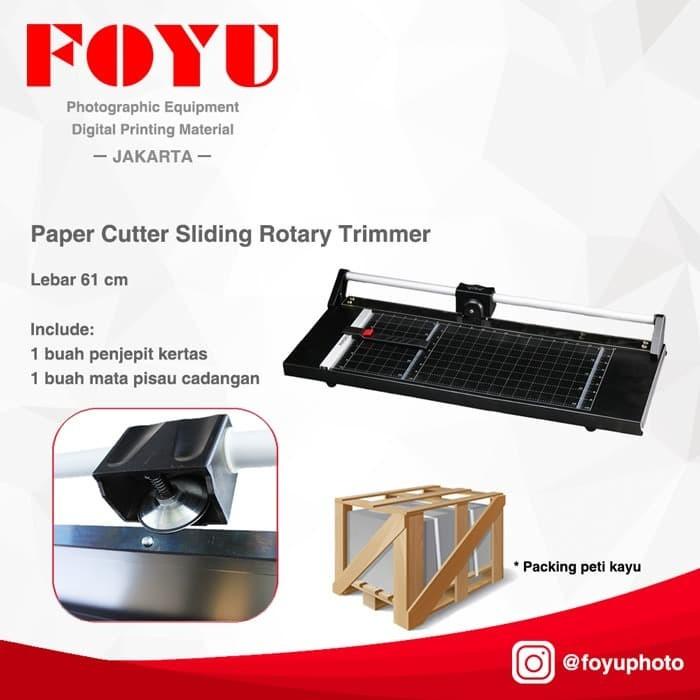 Jual Pemotong Kertas Paper Cutter Sliding Rotary Trimmer Lebar 61 Cm