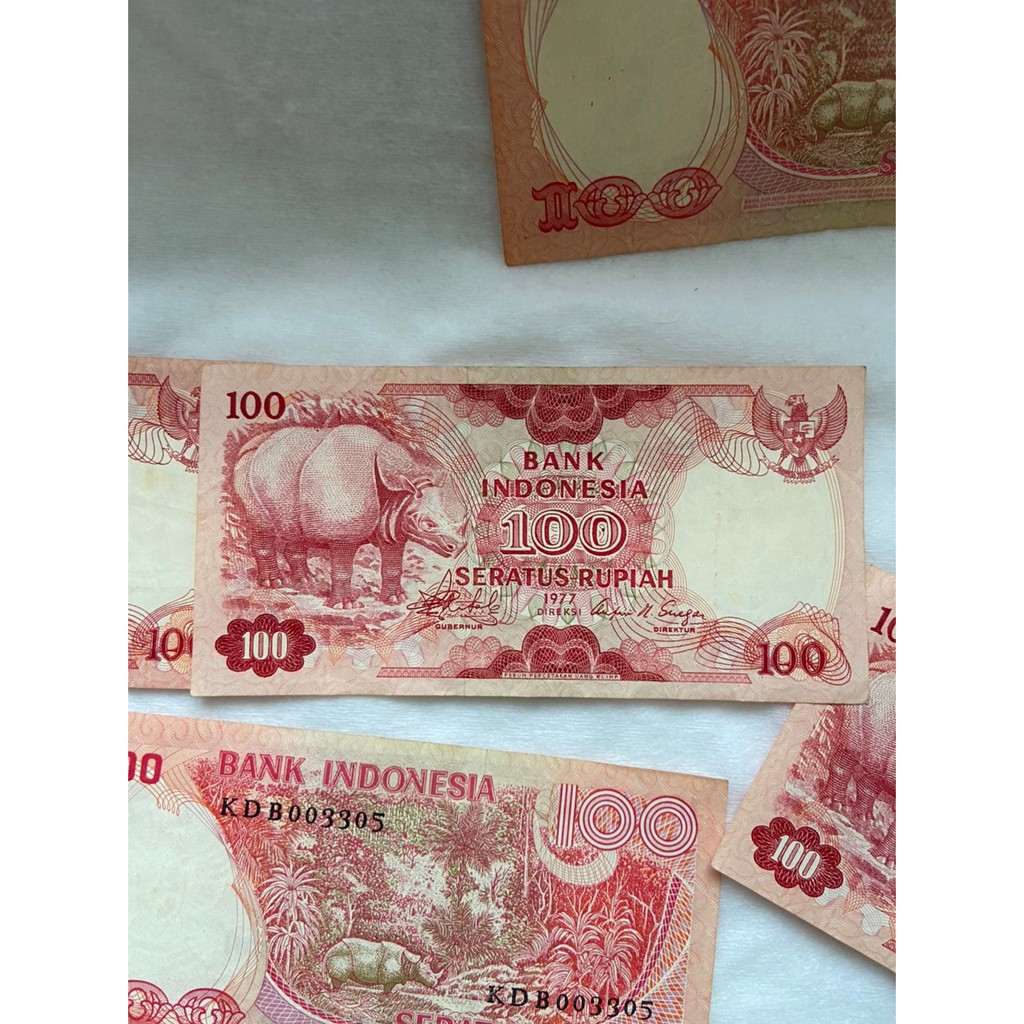 Jual Uang Kuno 100 Rupiah 1977 Badak Original | Shopee Indonesia