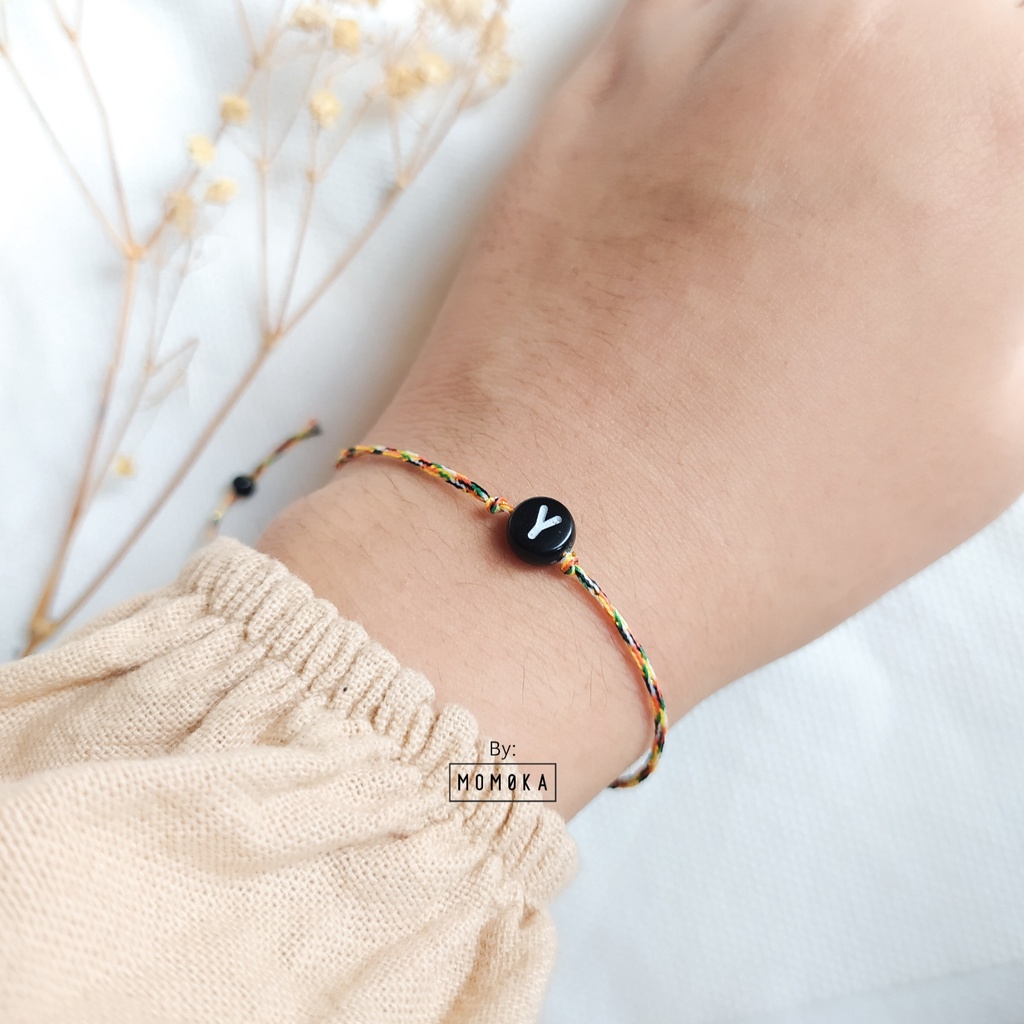 Jual [ CUTE TINY ] gelang huruf gelang nama lucu imut gelang inisial ...