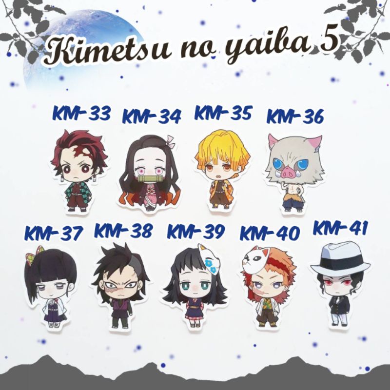 Jual Sticker Anime Kimetsu no Yaiba 5 Demon Slayer Merchandise | Shopee ...