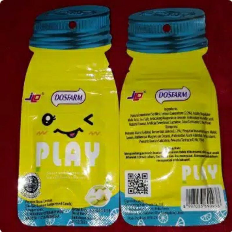 Jual DOSFARM PLAY PERMEN SEA SALT LEMON CANDY ( SUGAR FREE MINT CANDY ...