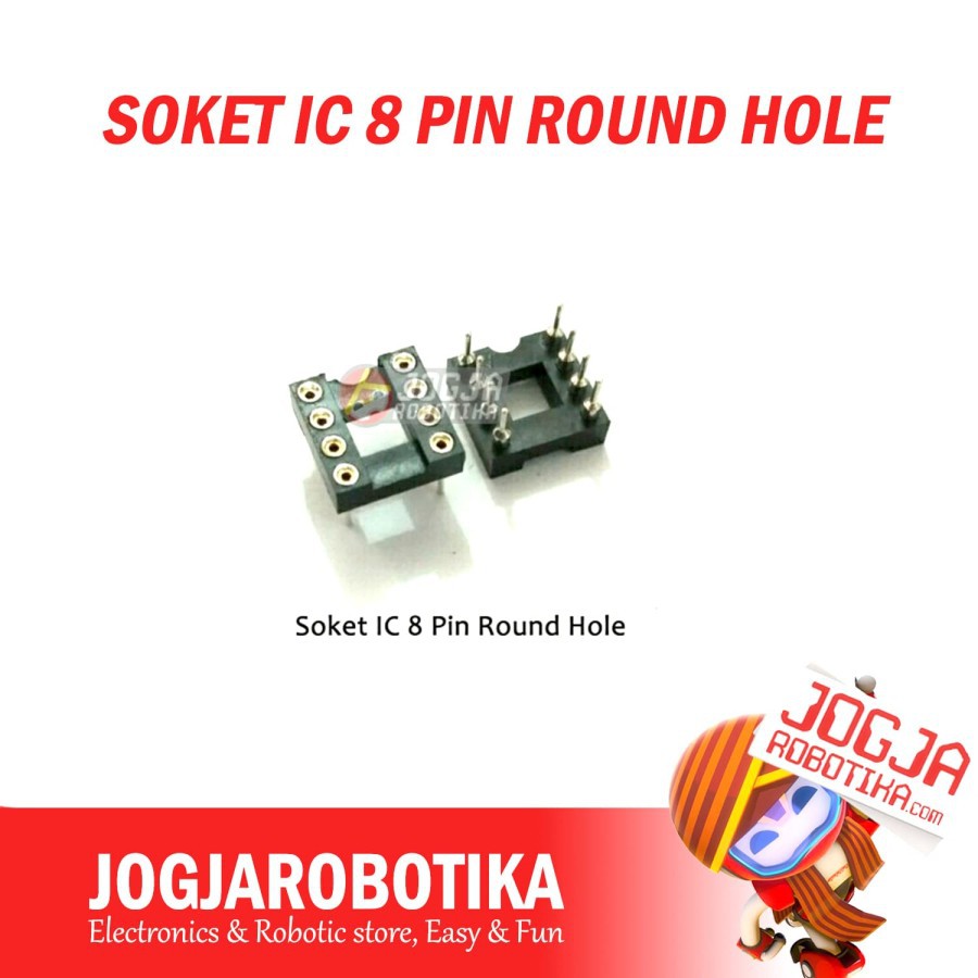 Jual Soket IC 8 Pin Lubang Bulat Socket IC 8P Round Pin 8pin | Shopee ...