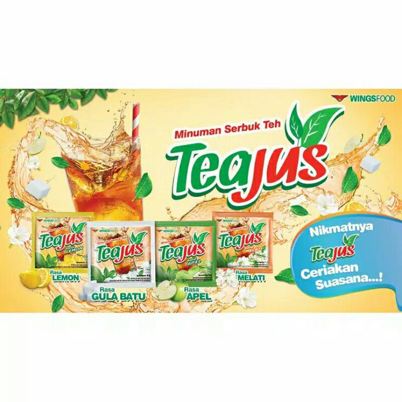 Jual TeaJus TEA Jus 10 Sachet TEH Gula Batu Melati Apel Lemon | Shopee ...