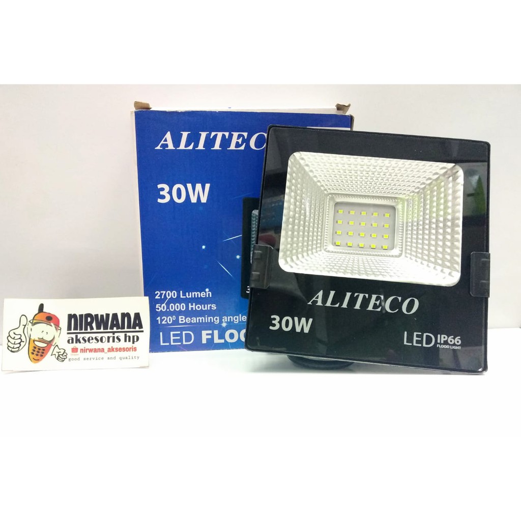 Jual Lampu Sorot LED Aliteco Lampu Tembak 30 Watt Led Floodlight SMD Slim cocok untuk Outdoor ...