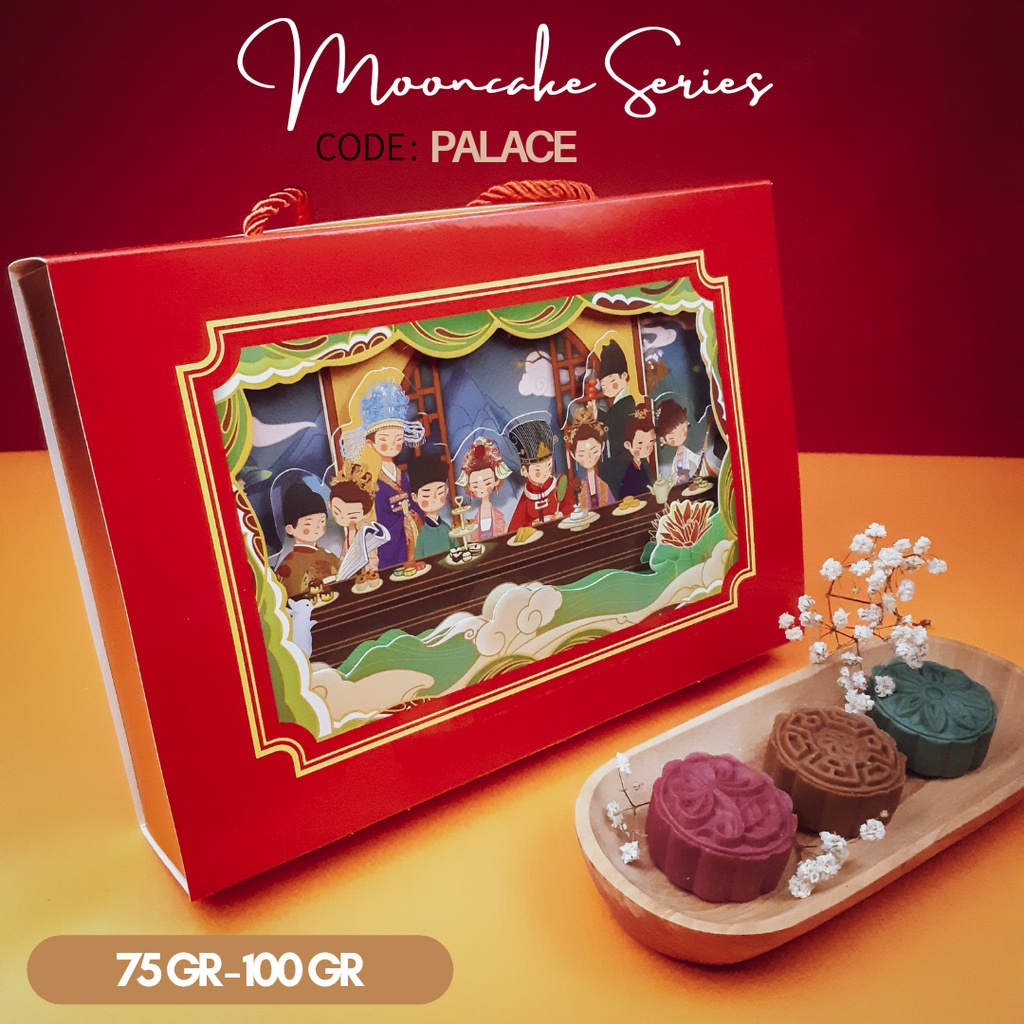 Jual Slide Box Mooncake Gold Palace / Dus Packaging Kue Bulan 75gr ...