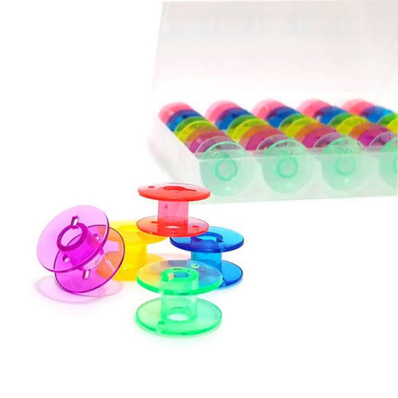Jual Original Termurah Bobbin / Spool / Spul Plastik Bening Mesin Jahit ...