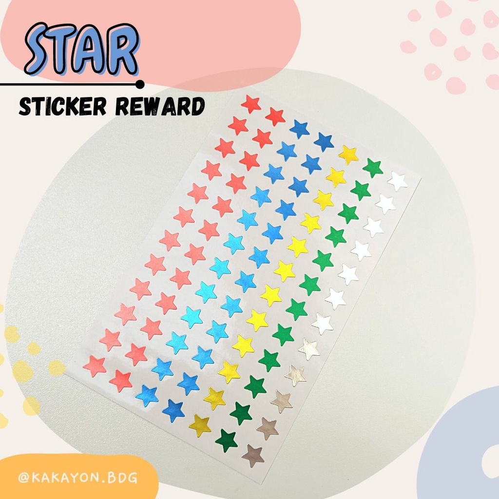 Jual Stiker Reward Bentuk Star Bintang dan Heart Hati | Shopee Indonesia