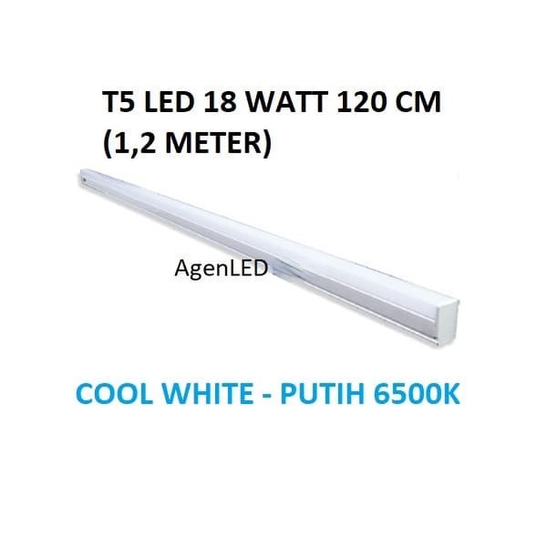 Jual Lampu TL Neon T5 LED 18W 120cm Tube 120 cm 18 w watt PUTIH WHITE 1,2m | Shopee Indonesia