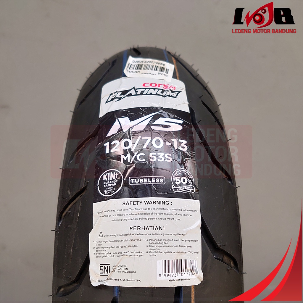 Jual CORSA 120/70-13 Platinum M5 Ban Luar Motor NMAX Tubeless Front ...