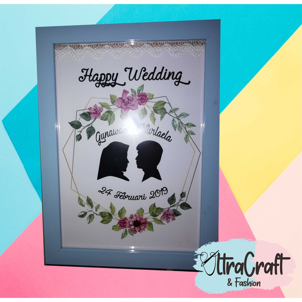 Jual Kado Nikah Unik Silluet Kado Siluet Wedding Gift | Shopee Indonesia