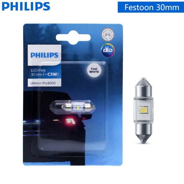 Jual Philips Ultinon Pro3000 LED Festoon 30mm - lampu plafon kabin ...