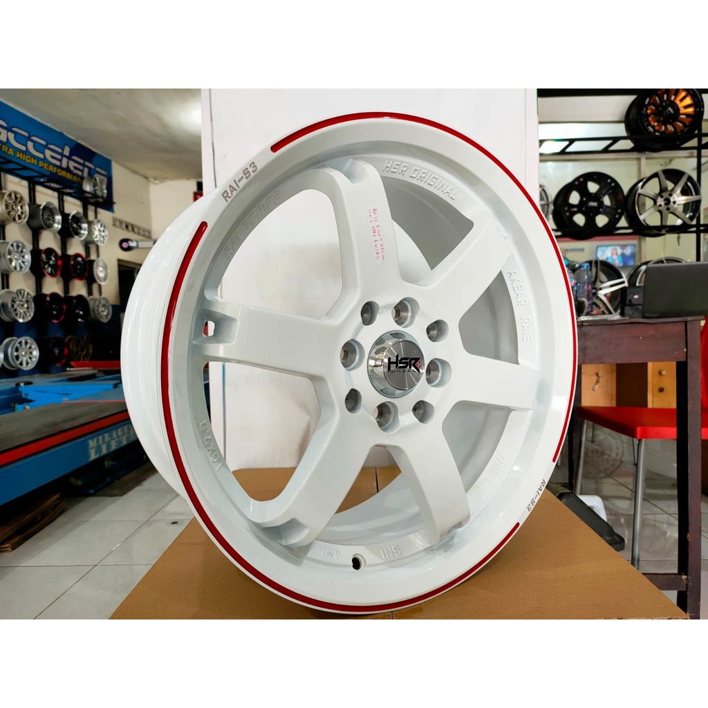Jual VELG MOBIL JAZZ CITY R18- VELG MOBIL RACING RING 18 HSR RAI S3 WHITE | Shopee Indonesia