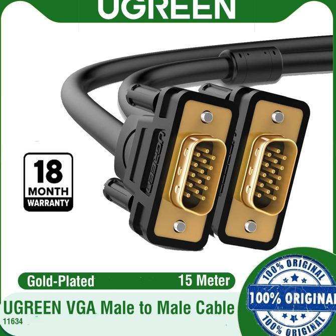 Jual Ugreen Vga Male To Male Cable 15 Meter (Black) | Shopee Indonesia