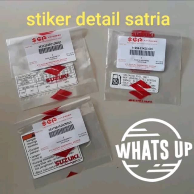 Jual Stiker sticker peringatan, tekanan angin, tangki bensin suzuki ...