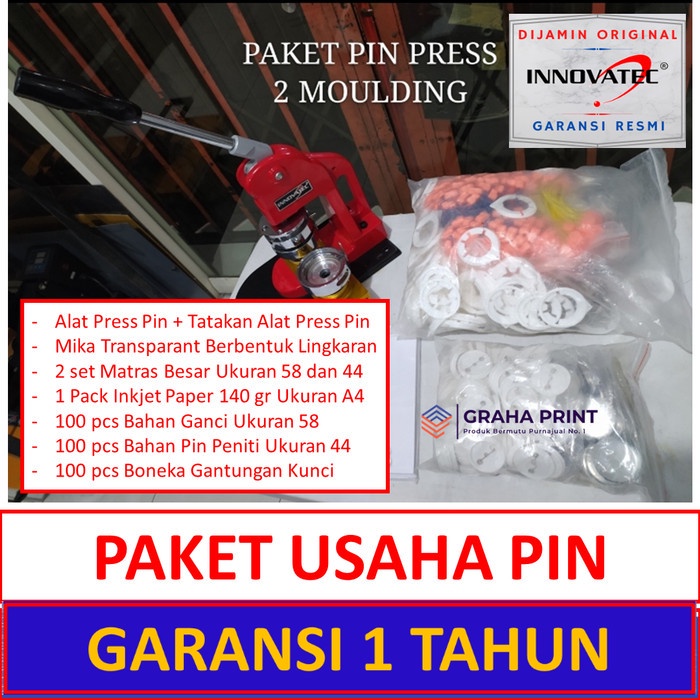 Jual Paket Usaha Mesin Press Pin INNOVATEC - Alat Cetak Pembuat PIN ...