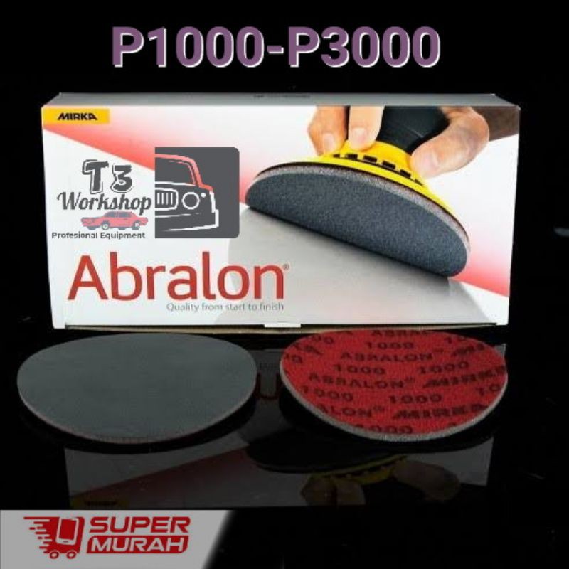 Jual Amplas halus Bulat mirka abralon Velcro 6 inch Grit 1000 - 3000 ...