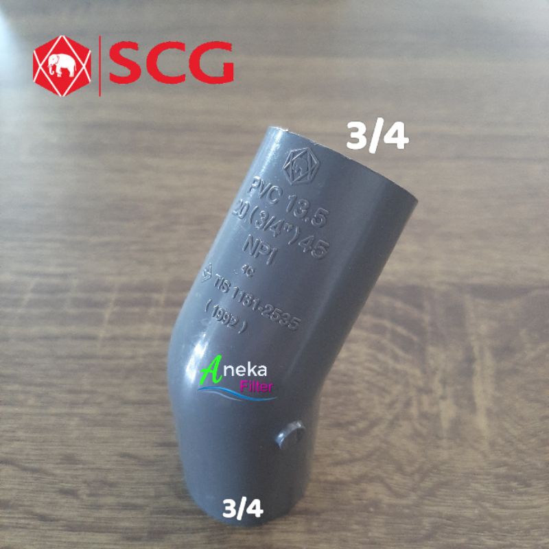 Jual knee 45 derajat elbow aw keni scg sambungan pipa pvc | Shopee Indonesia