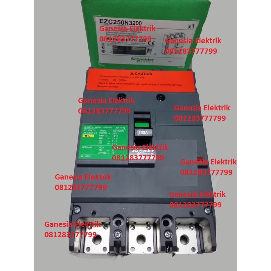 Jual MCCB Schneider EZC250N 3x200A EZC250N3200 EZC 250 N 3P 200A EasyPact | Shopee Indonesia