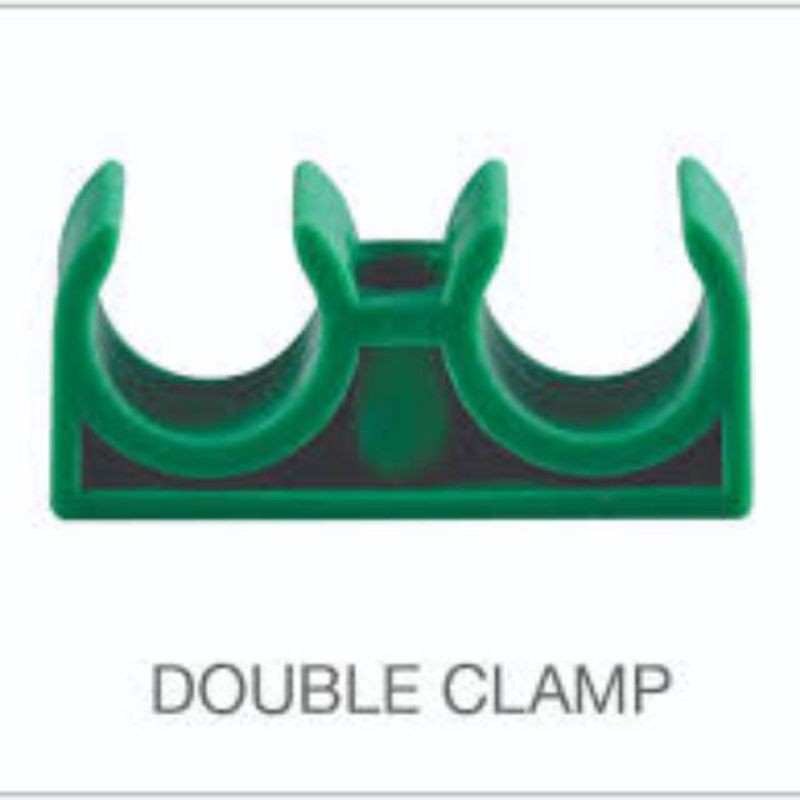 Jual Double Klem Pipa PPR 1/2 inch Pipe Clamp 20mm Double Pipe Clamp 20 ...