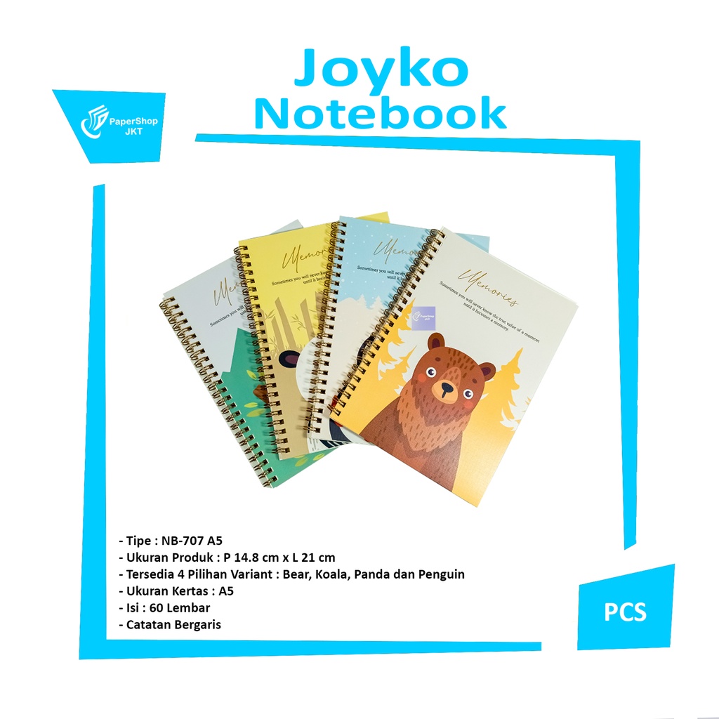 Jual JOYKO - Note Book NB-707 Buku Catatan Motif Character Lucu - Pcs ...