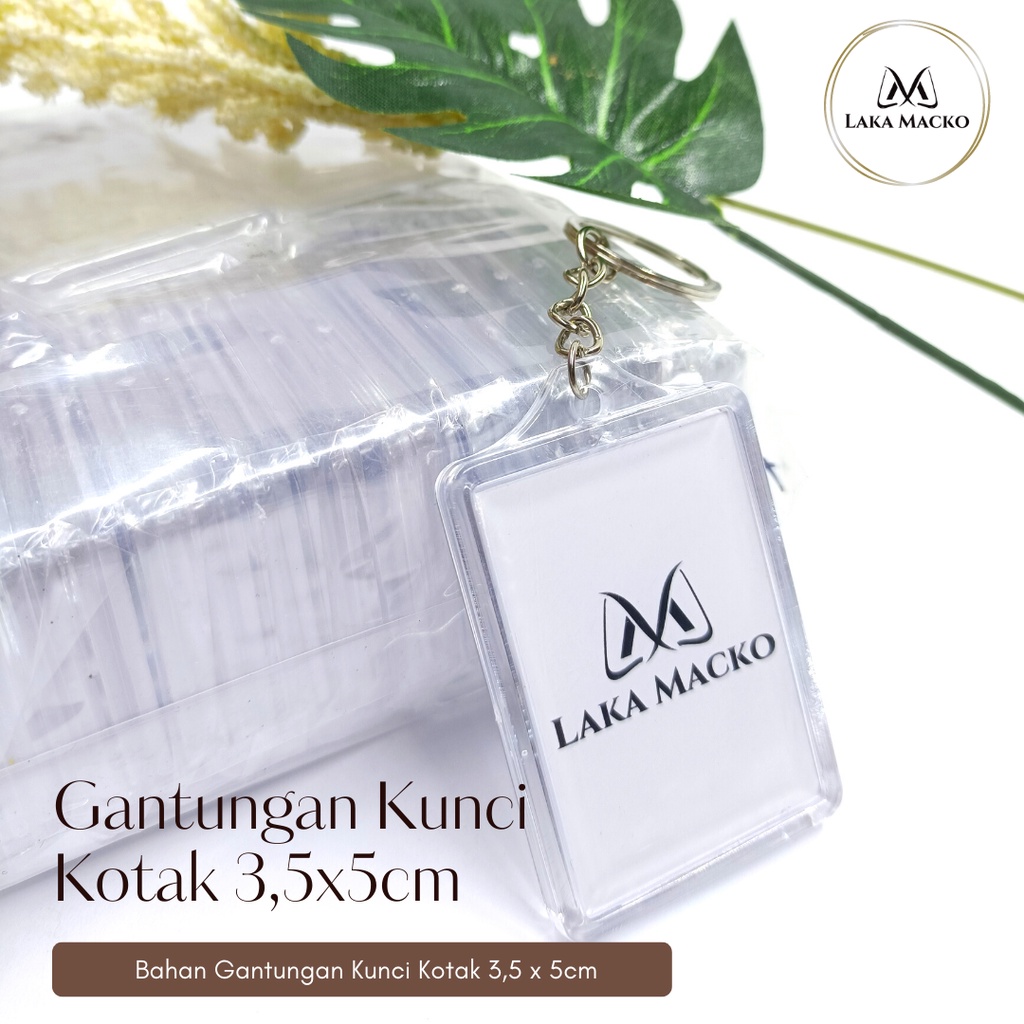 Jual Gantungan Kunci Akrilik Kotak 2 sisi , Bahan Gantungan Kunci ...