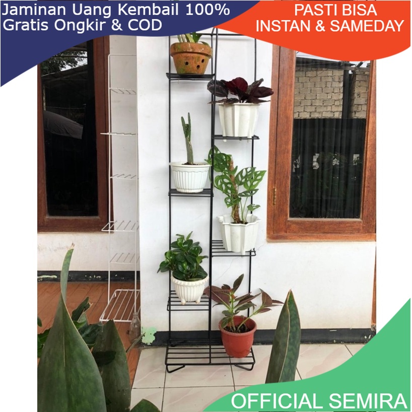 Jual BESI 8MM TINGGI 1,5 METER/Rak Pot Tanaman Bunga Standing Planter 7 ...