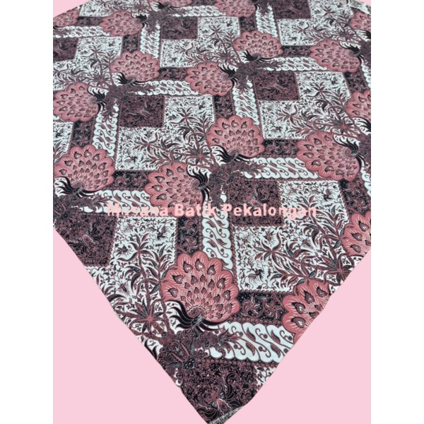 Jual kain batik printing motif burung batik sayap burung warna dusty ...