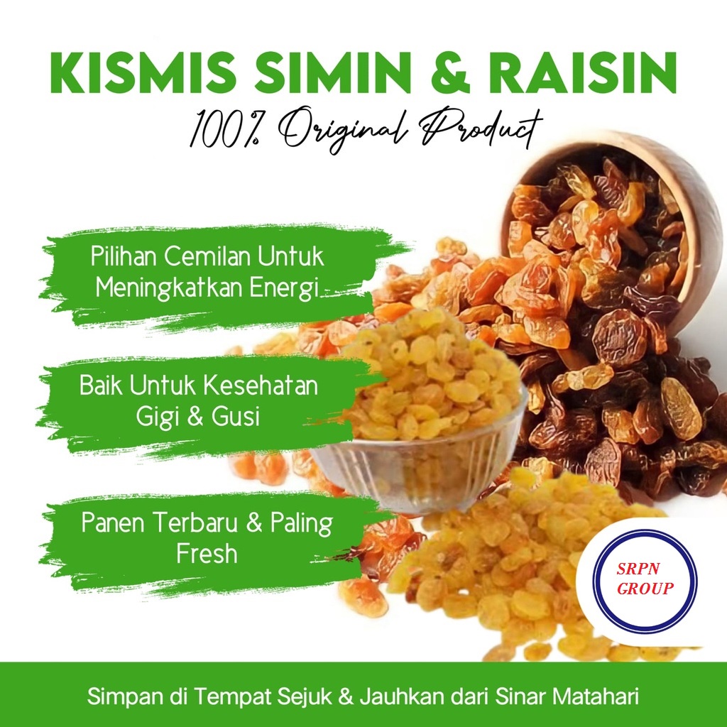 Jual Kismis Simin 100gr Kismis Raisin 100gr Kuning Original Kismis ...