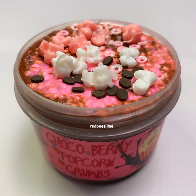 Jual slime 150cc white base choco berry popcorn crumbs slime 150ml | Shopee Indonesia