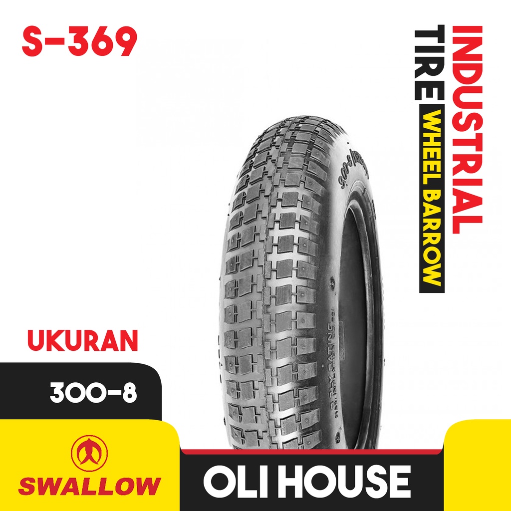 Jual BAN LUAR GEROBAK ANGKONG / ARTCO SWALLOW S-369 UKURAN 300-8 TUBETYPE | Shopee Indonesia