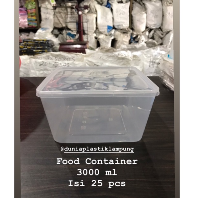 Jual Food Container 3000 ml (isi 25 pcs) | Shopee Indonesia