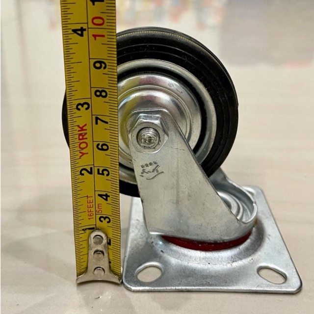 Jual 3”HH Roda karet hitam hidup putar 3"inchi roda putar hidup 3"inci ...