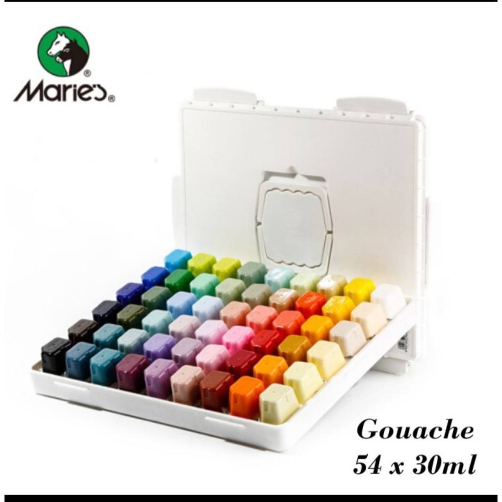 Jual maries cat gouache 54 warna 30 ml box himi | Shopee Indonesia