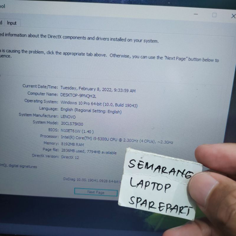 Jual Switch on off Lenovo Thinkpad X250 Tombol Power Button Nyala ...