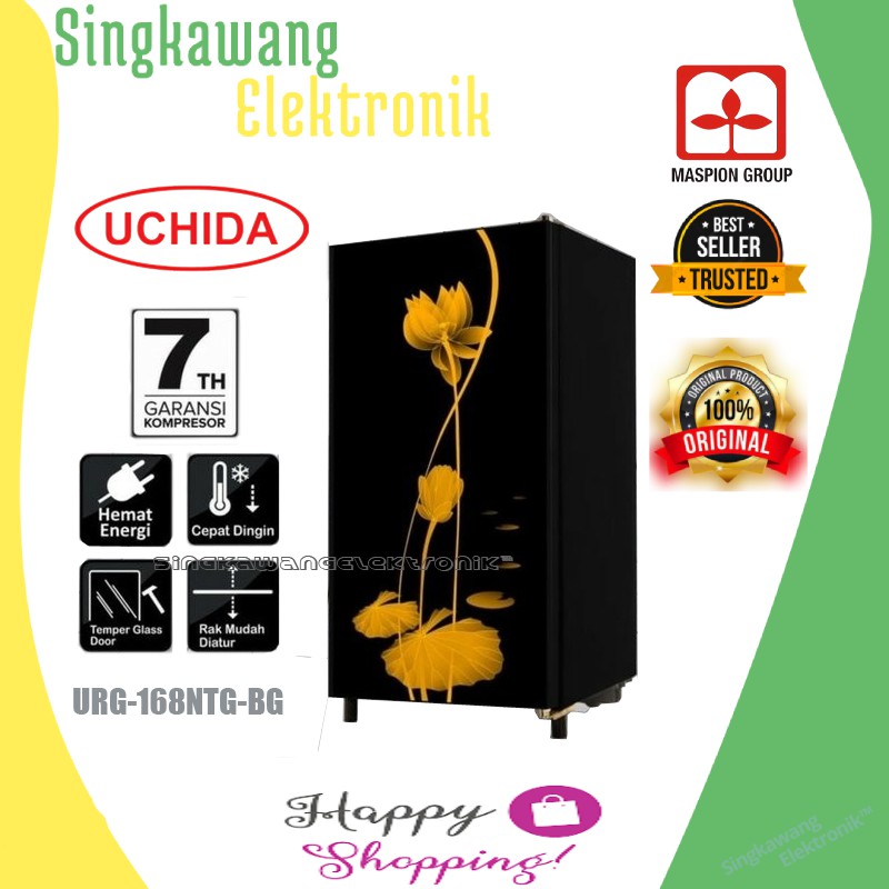 Jual KULKAS 1 PINTU UCHIDA MASPION URG-168NTG-BG 168 Liter | Shopee Indonesia