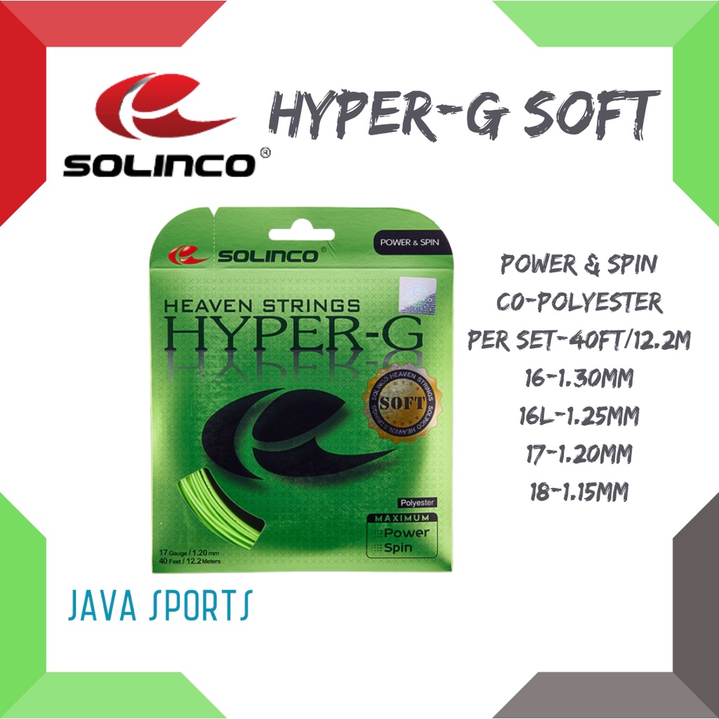 Jual Senar Tenis Solinco Hyper-G Soft| Power & Spin | Co-Polyester | Shopee Indonesia