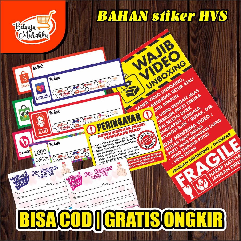 Jual STIKER UNBOXING | STIKER LABEL OLSHOP | STIKER RESI | STIKER ...