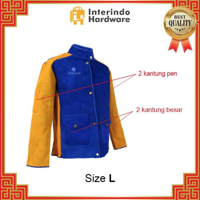Jual Diskon Jaket Las Full Kulit / Leather Welding Jacket Cuci Gudang ...