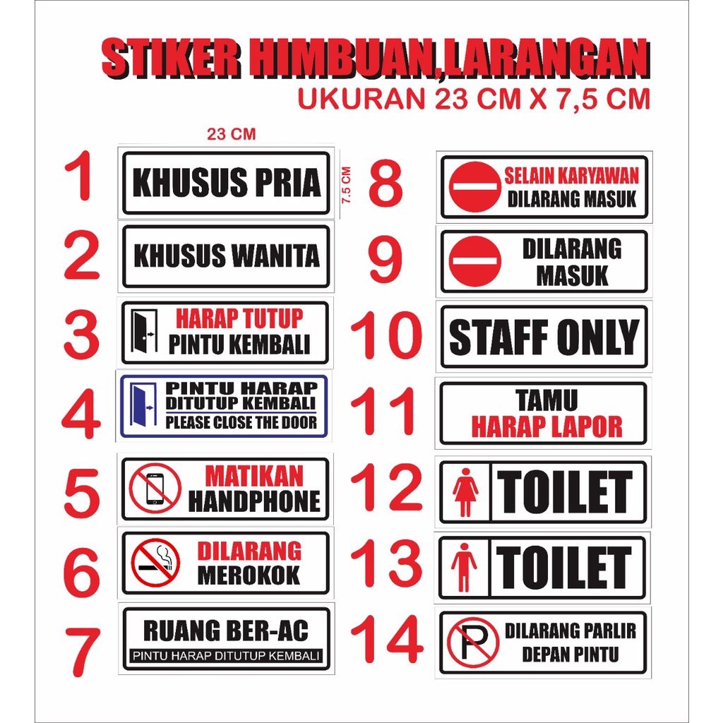 Jual STIKER PERINGATAN | Shopee Indonesia