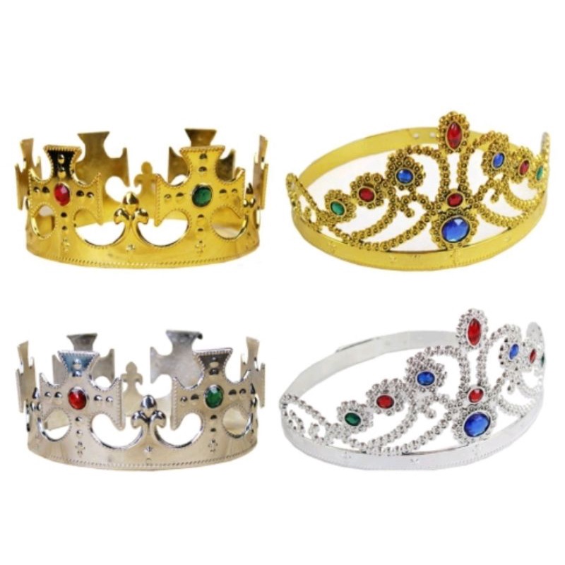 Jual mahkota raja/ratu queen crown gold/silver | Shopee Indonesia
