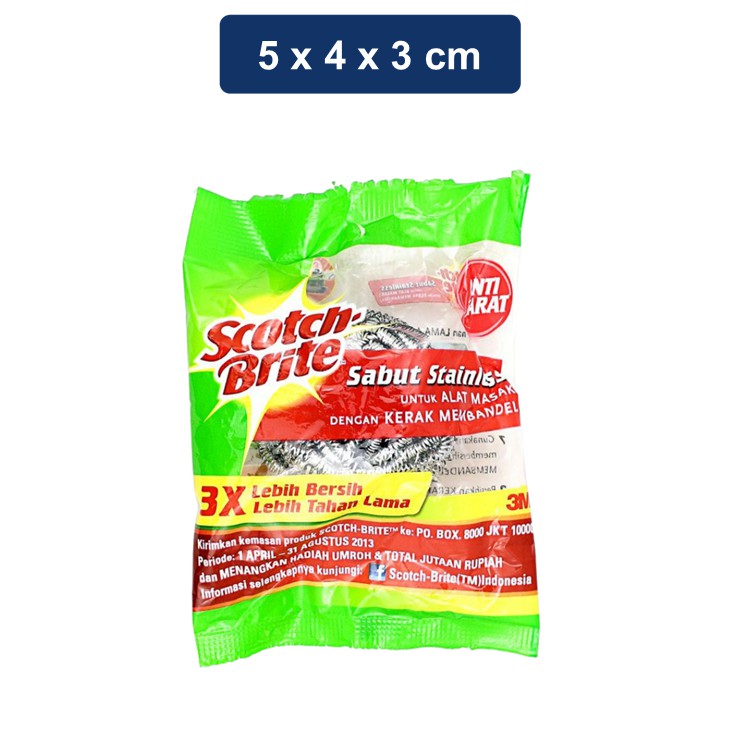 Jual 3M Scotch Brite Sabut Stainless / Scrubber (ID-SS) | Shopee Indonesia