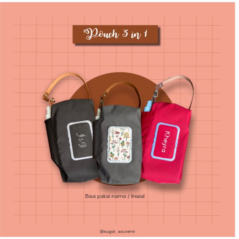 Jual pouch 3 in 1 khusus tambah nama | Shopee Indonesia