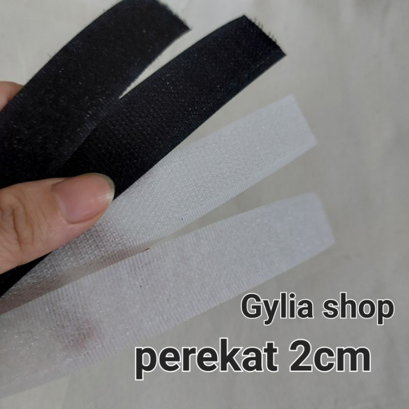 Jual perekat 2cm per roll/ prepetan jahit/ hoop & loop /velcro 2cm ...