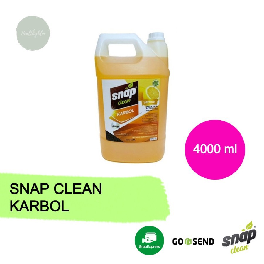 Jual Karbol Pembersih Lantai Snap Clean 4 Liter Lemon | Shopee Indonesia