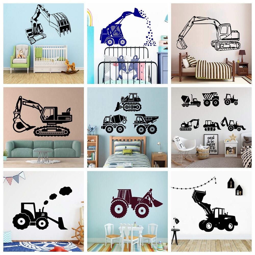 Jual Wall Cutting Sticker Stiker Dinding Mesin Berat Excavator Dekorasi ...